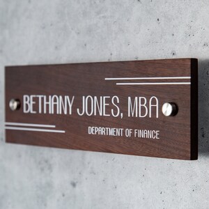 Wood Wall Sign Name Plate UV Printed Personalized Door Office Sign ...