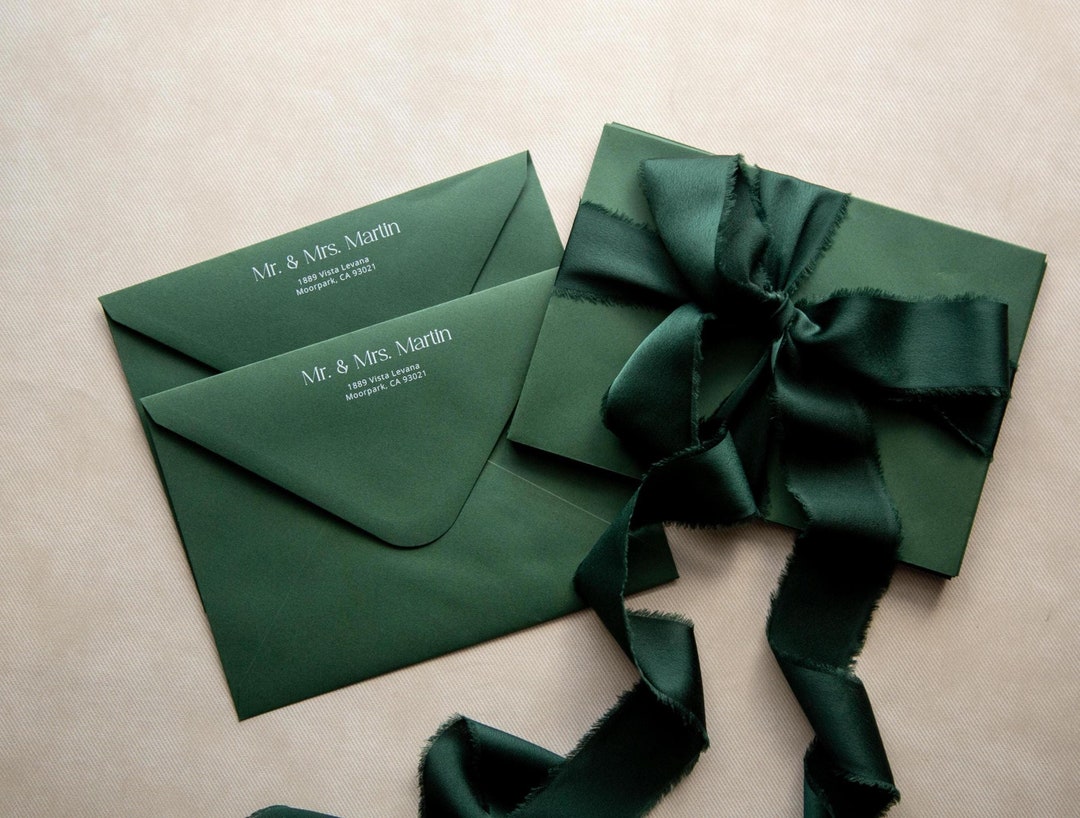 A7 Envelope Address Printing With White Ink (D5) - Custom Wedding Guest ...
