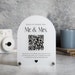 Arched QR Code wedding Sign 6x7.75 Scannable Acrylic Sign, Wedding Cash ...