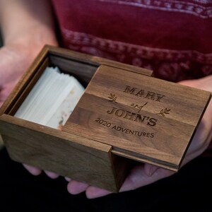 Polaroid or Instax Wood Film Box - Engraved Photo Storage Square Wide ...