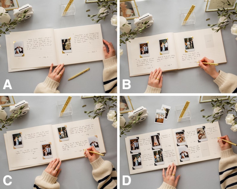 Acrylic Luxe Photo Guest Book (A1) - Custom Wedding Instax Polaroid ...