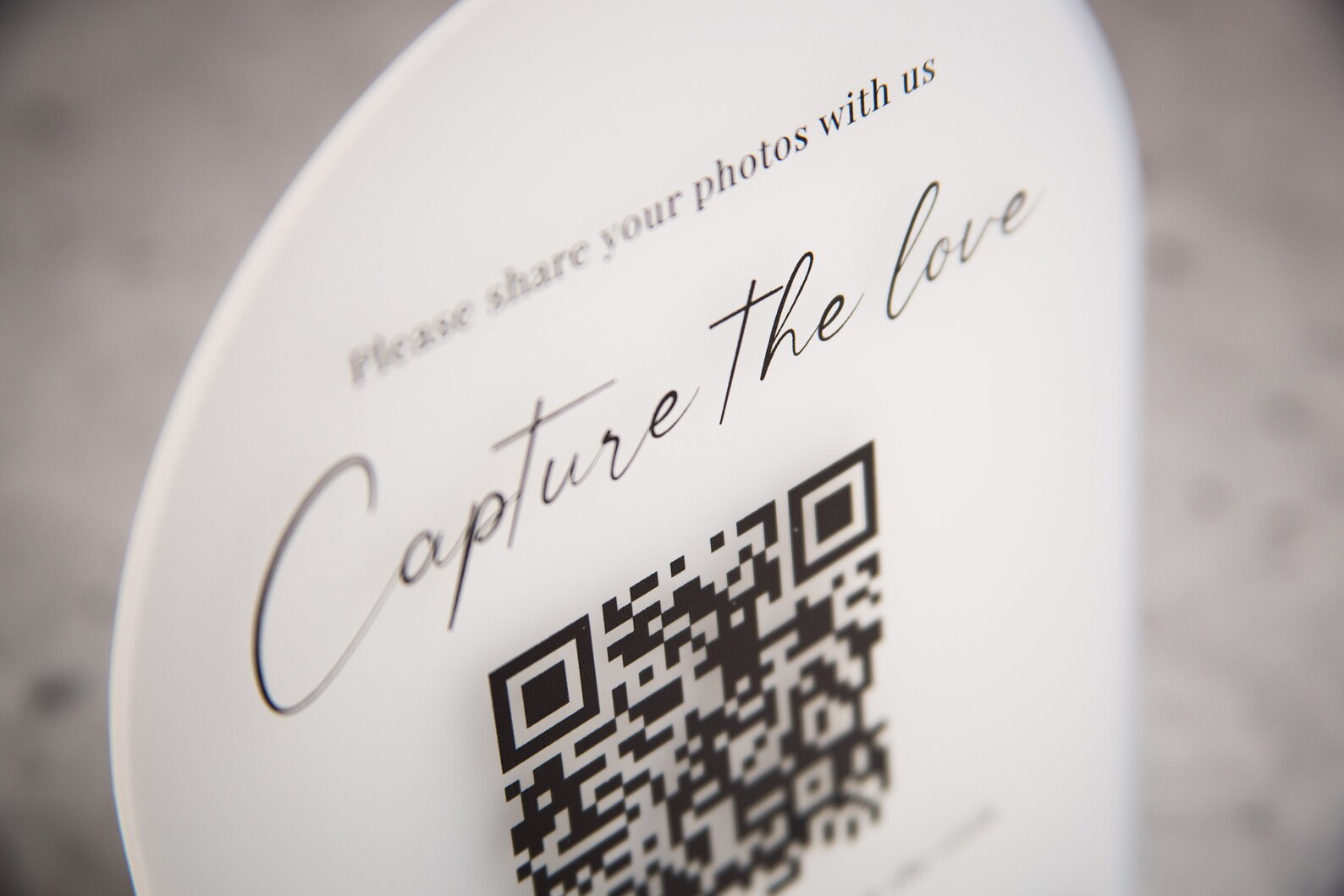 Arched QR Code wedding Sign 6x7.75 Scannable Acrylic - Etsy