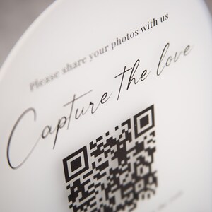 Arched QR Code (wedding Sign) - 6x7.75" Scannable Acrylic Sign, Wedding ...