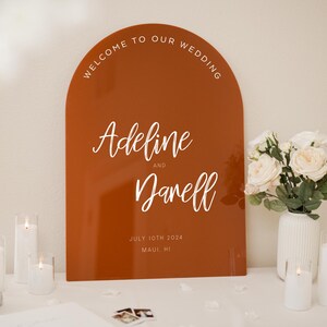 Personalized Arched Acrylic Wedding Welcome Sign design 4 Luxury ...