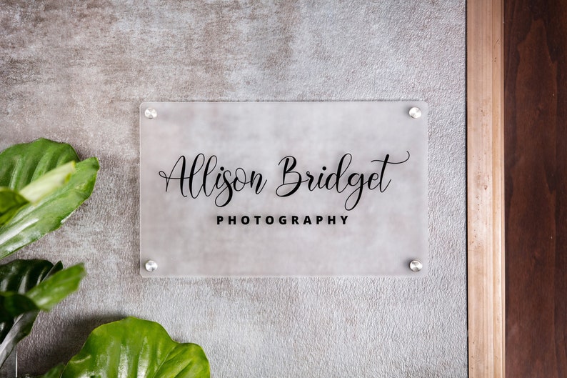 Frosted Acrylic Office Door Sign W/ Metal Stand Offs - Etsy