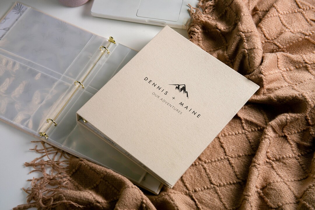 Slip-in Linen Photo Album Binder W/ 20 Sheets design 6 Travel Photo ...