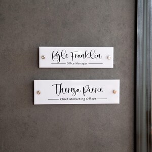 Wall Sign Name Plate - 2 Sizes Personalized Door Office Sign, Executive ...
