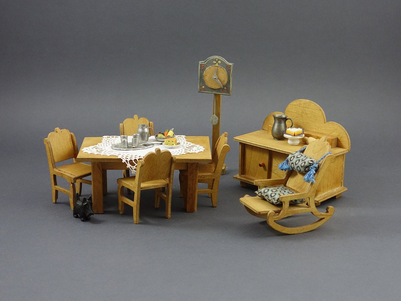 Dolls & Miniatures Dollhouse Miniature 8pc Table Setting by Miniatures ...