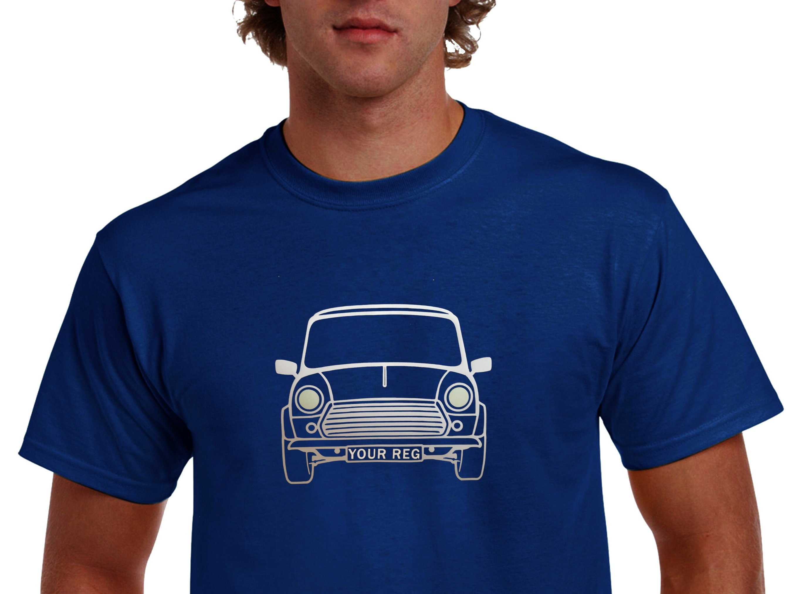 CLASSIC MINI CAR T-shirt With Glow in the Dark Headlights - Etsy UK