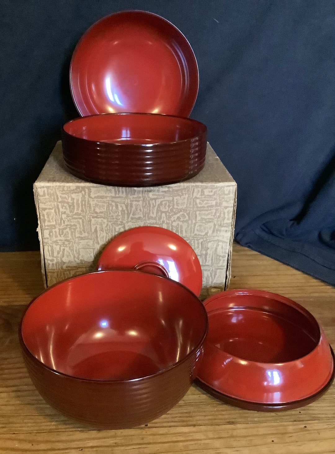 VINTAGE LACQUERWARE CONTAINER - Etsy