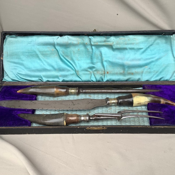 Antique Carving Set - Etsy