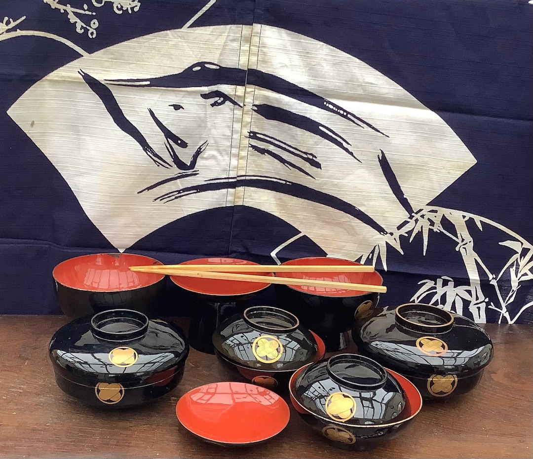 JAPANESE LACQUERWARE SET - Etsy