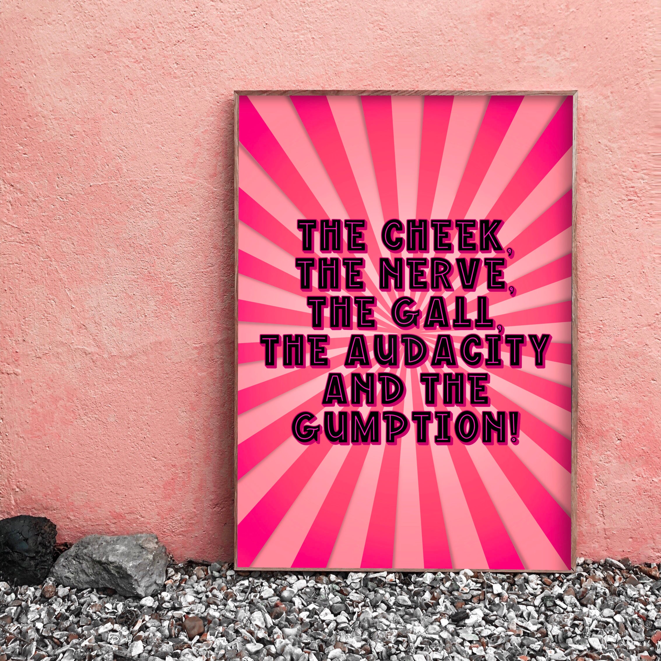 The Cheek the Nerve the Gall the Audacity and the Gumption - Etsy