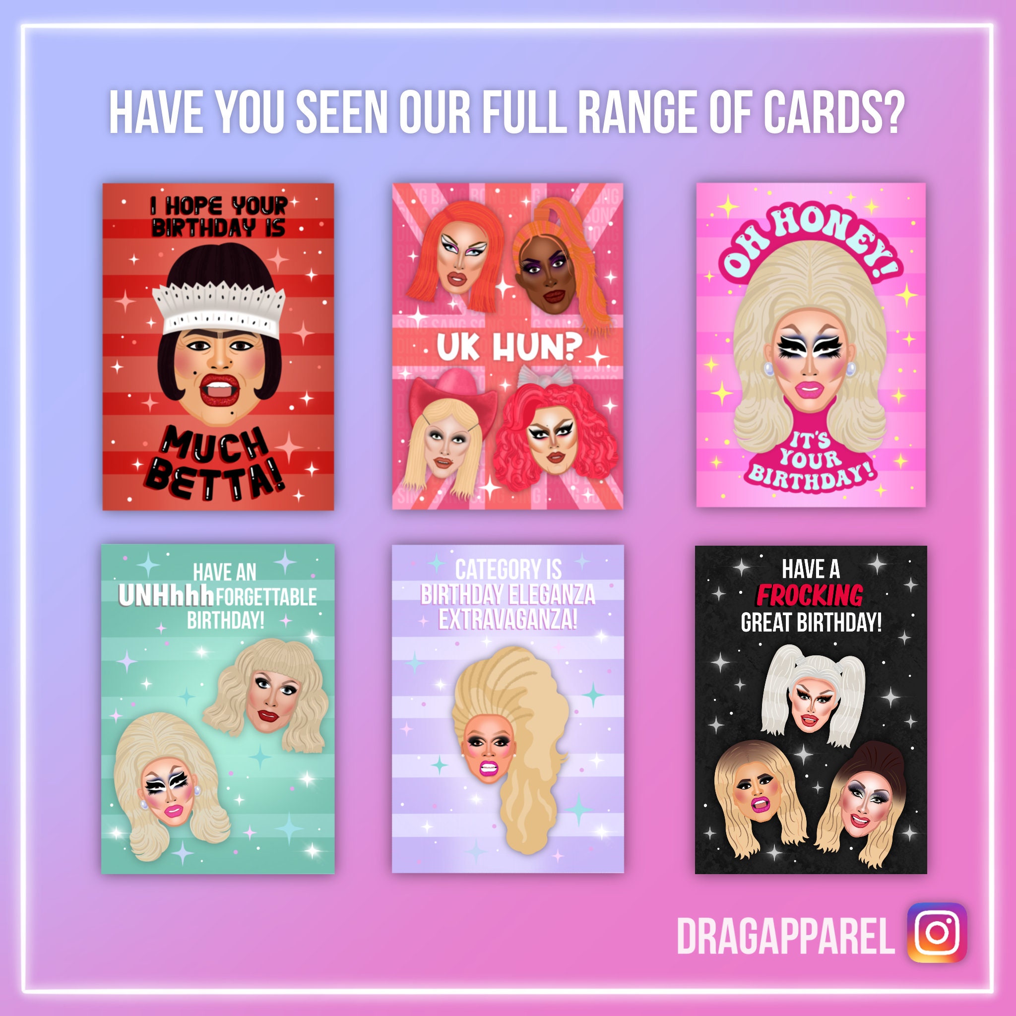 Trixie and Katya Unhhhh Birthday Card Rupaul Drag Race | Etsy UK
