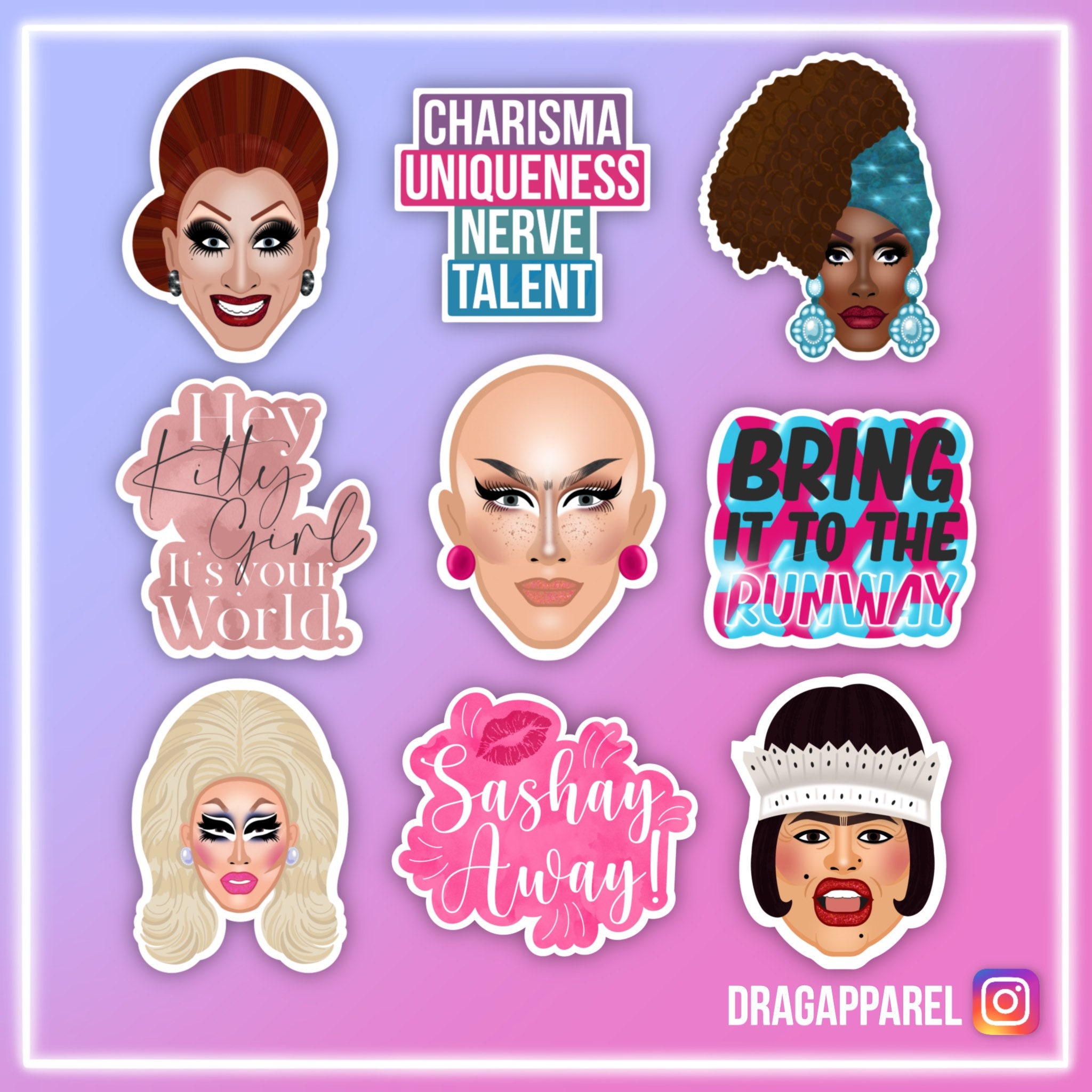 Drag Race Sticker Bundle 3 for 6.00 RuPauls Drag Race | Etsy
