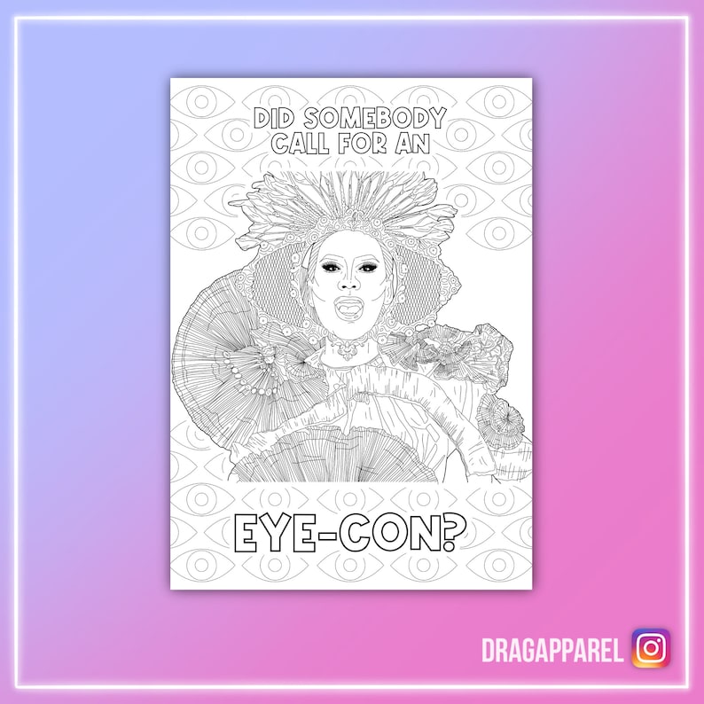 Drag Race All Winners Colouring Book Rupaul's Drag Race - Etsy