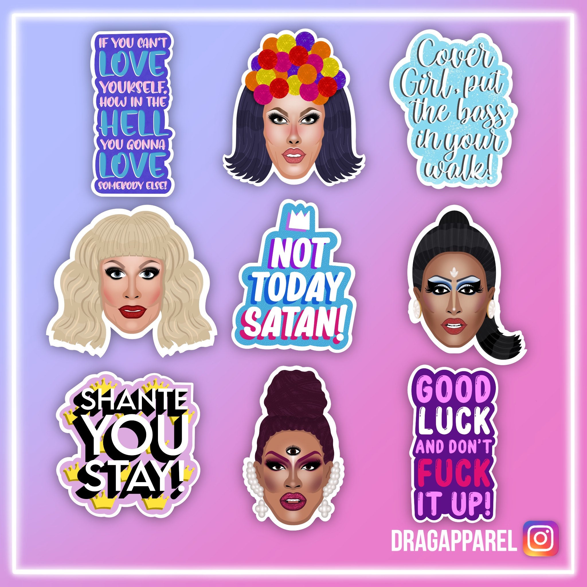 Drag Race Sticker Bundle 3 for 6.00 RuPauls Drag Race | Etsy