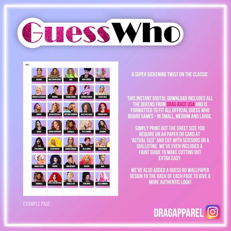 Guess Who - Rupaul's Drag Race Inspired LGBT, Queer DIGITAL DOWNLOAD ...