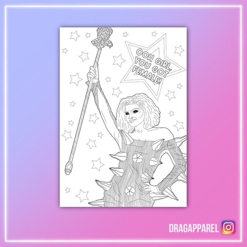 Drag Race All Winners Colouring Book Rupaul's Drag Race - Etsy