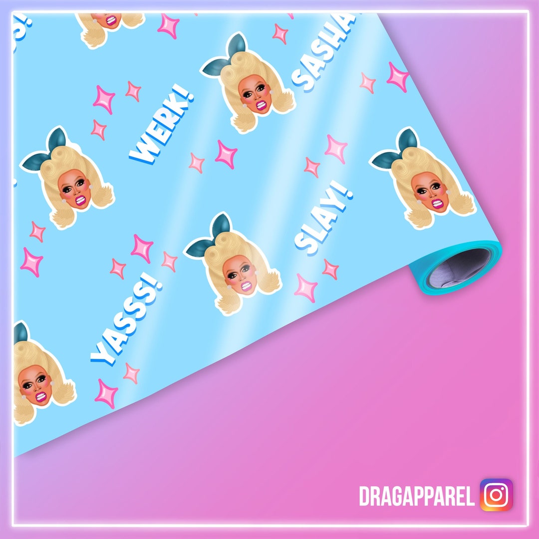 Rupaul Catchphrase Wrapping Paper - Rupaul's Drag Race, LGBT, Queer ...