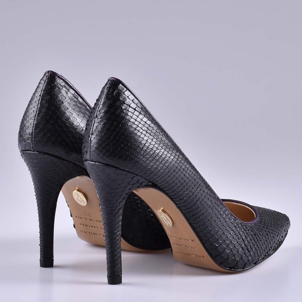 Shoes Irina Skin of Pythonnatural Python Skin Color Black. - Etsy