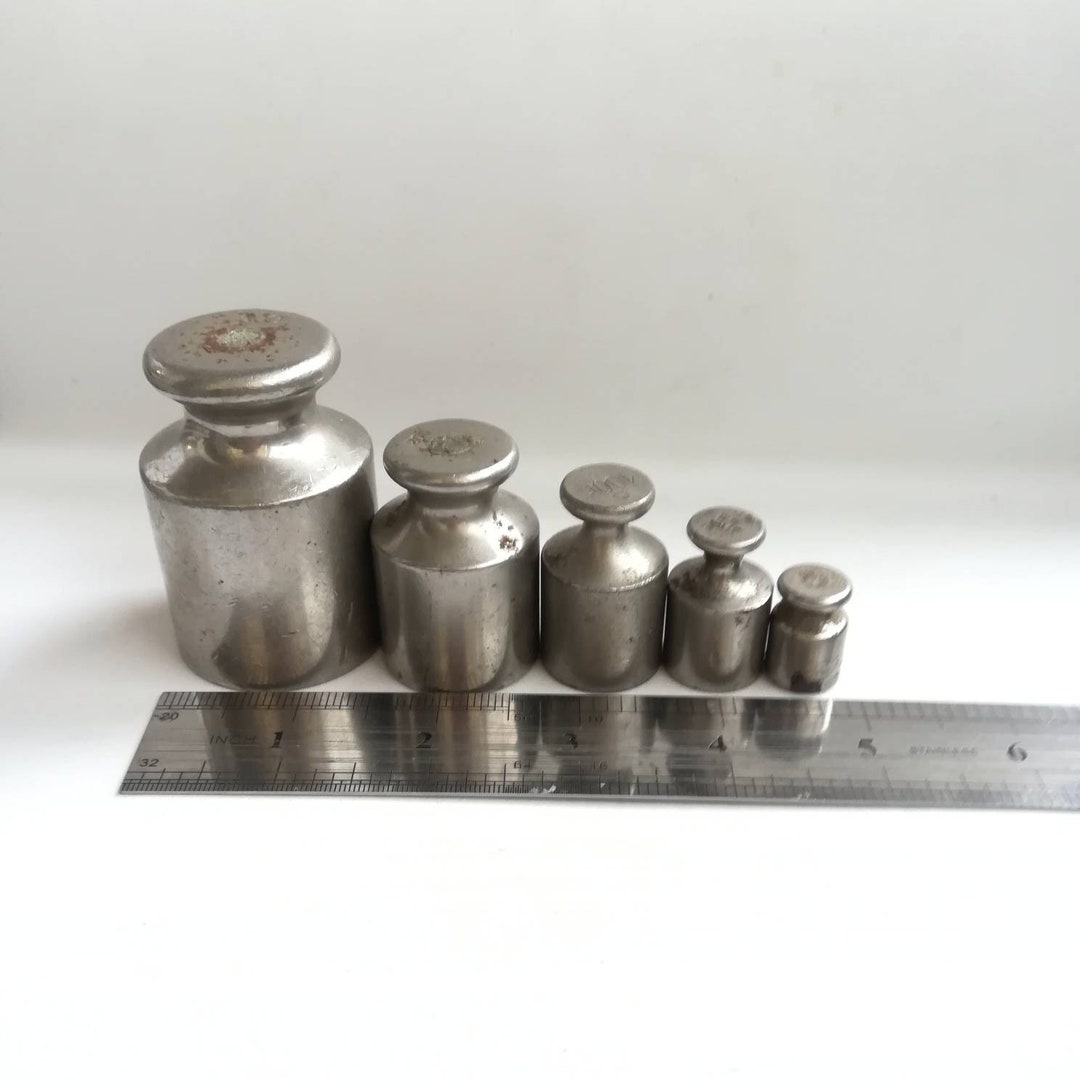 Vintage Weight Set of 5 Weights From the Set 1970s Antique Weight Old ...