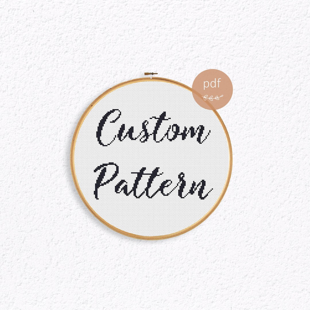 Custom Cross Stitch Pattern, Custom Text Pattern PDF, Pattern From ...
