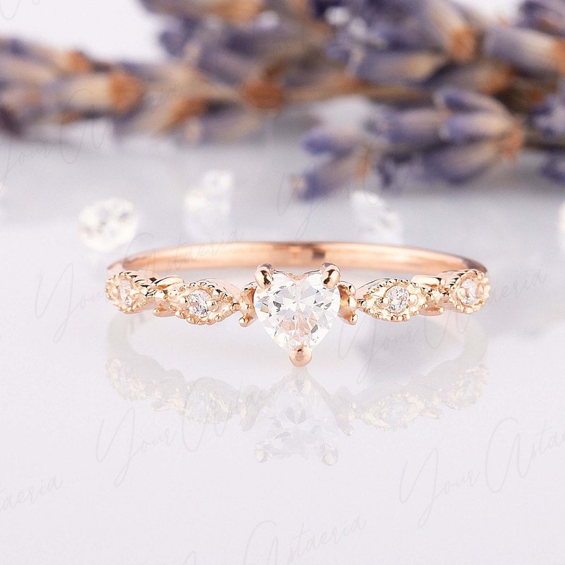 Heart Wedding Rings - Etsy