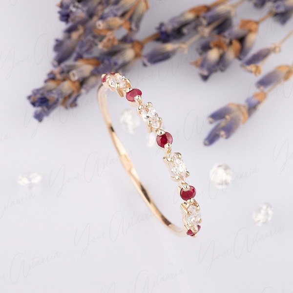 Ruby Wedding Ring - Etsy