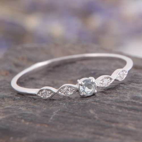 Small Minimalist Womens Silver Ring Delicate Promise Ring - Etsy