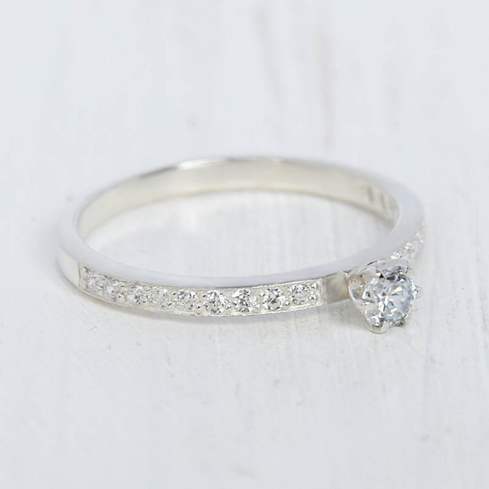 White Topaz Ring Silver Ring Women Silver Ring for Her - Etsy