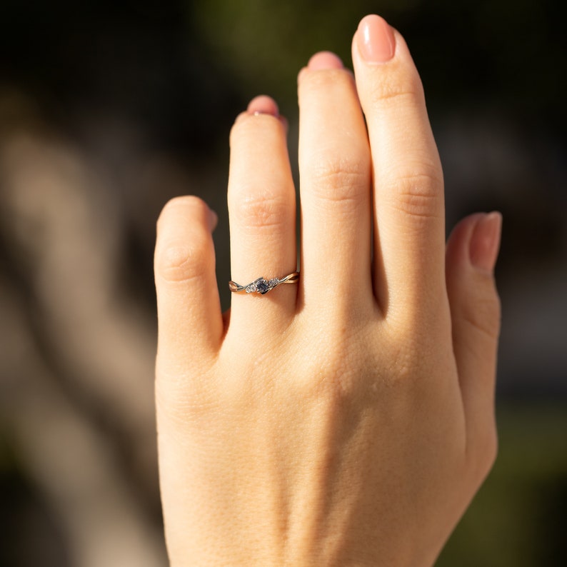 Dainty Minimalist Alexandrite Promise Ring for Her Celtic - Etsy