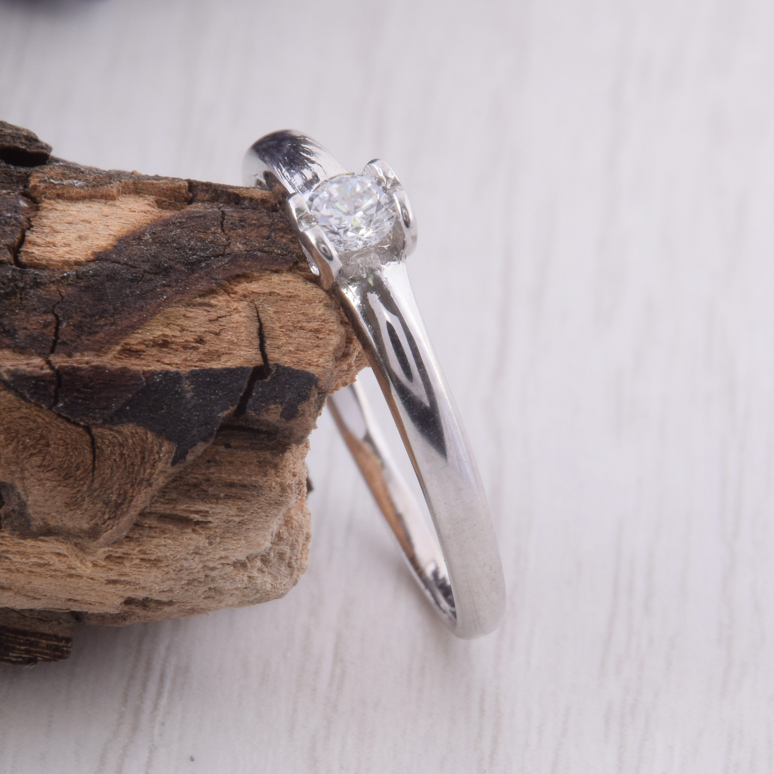 Simple Womens Silver Promise Ring Dainty Promise Ring | Etsy