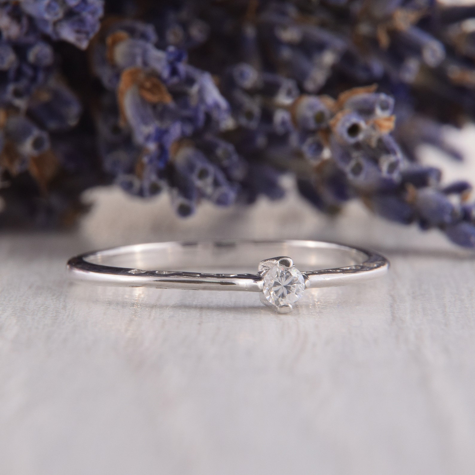 Small Minimalist Womens Promise Ring Womens Dainty Silver - Etsy