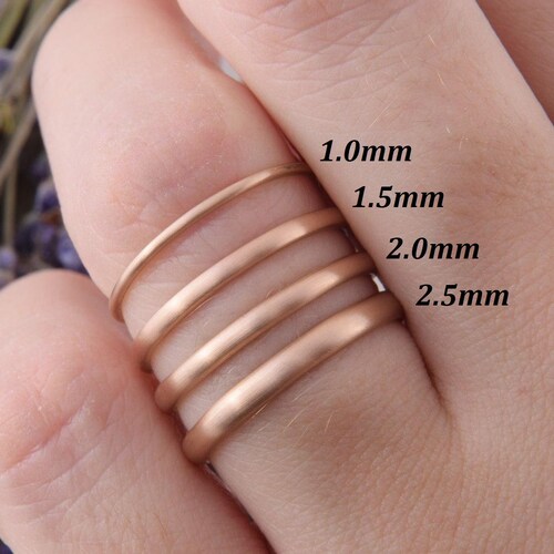 14k Solid Gold Womens Small & Simple Wedding Band Custom - Etsy