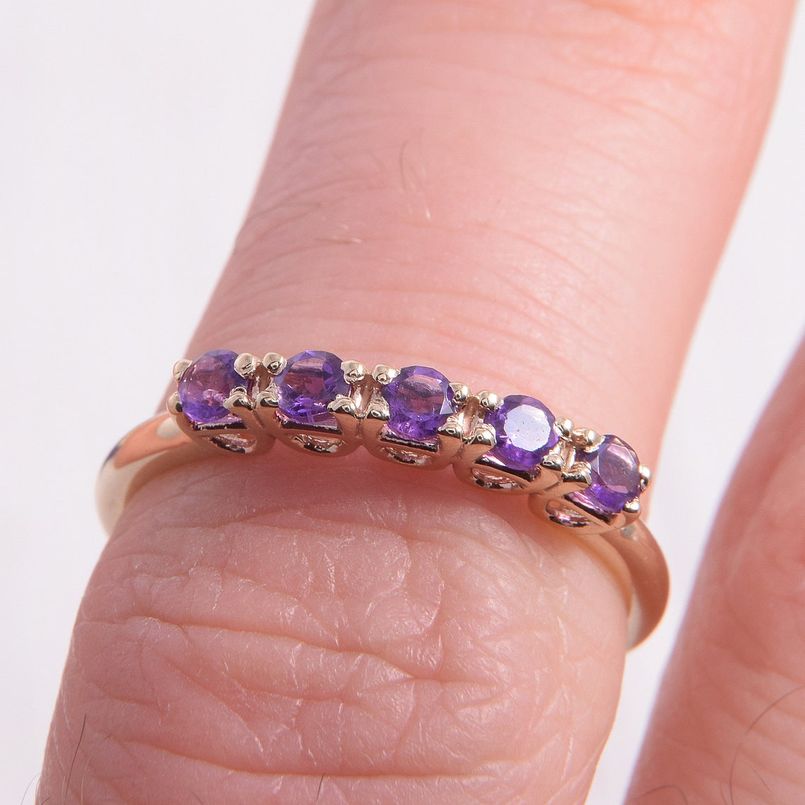 Yellow Gold Amethyst Engagement Ring Amethyst ring Antique | Etsy