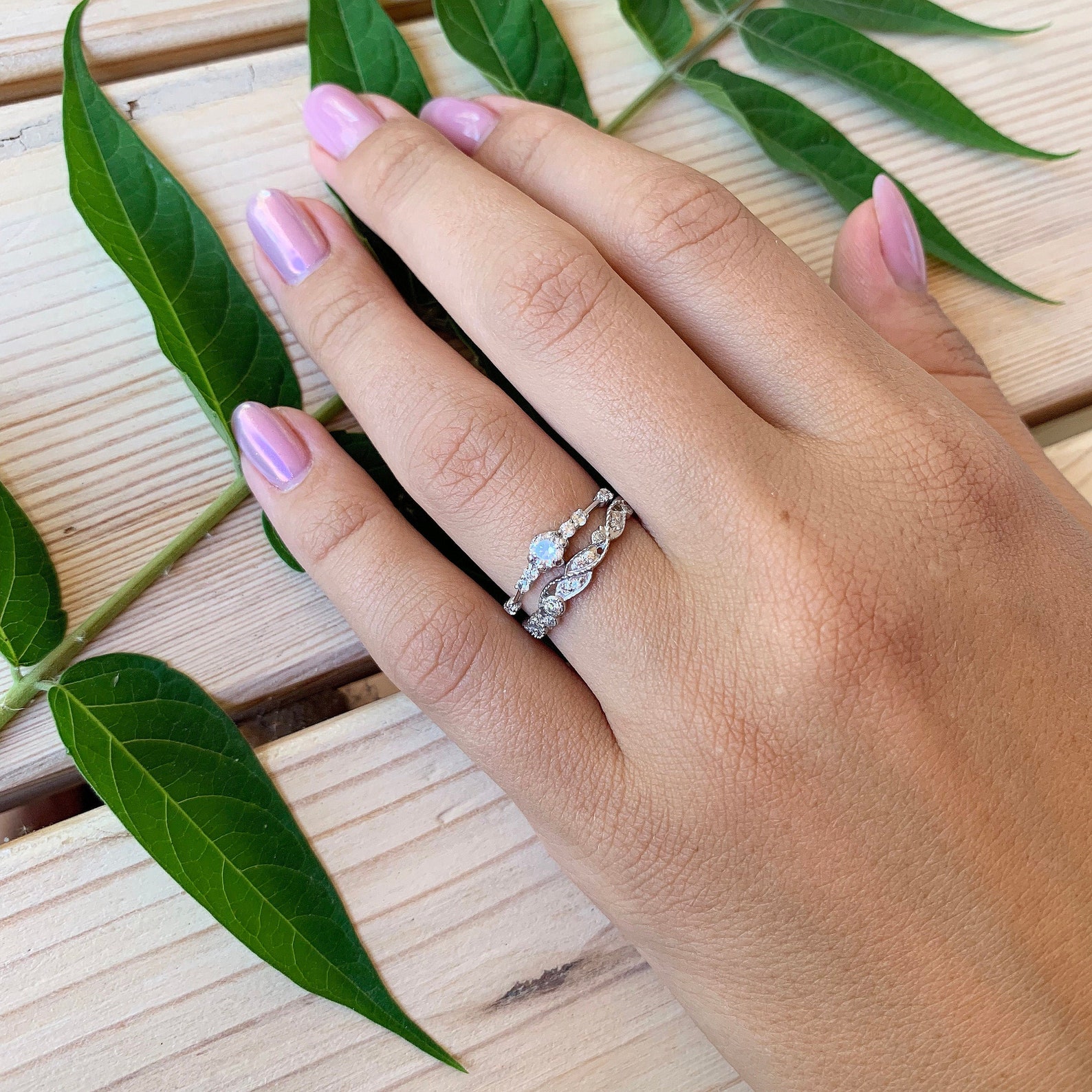 Art Deco Rings, Art Deco Wedding Set, Wedding Rings Set, Antique Rings ...