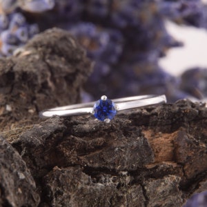 Sapphire Ring Minimalist Ring Promise Ring Elegant Ring - Etsy