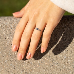 Dainty Minimalist Alexandrite Promise Ring for Her, Celtic Style ...