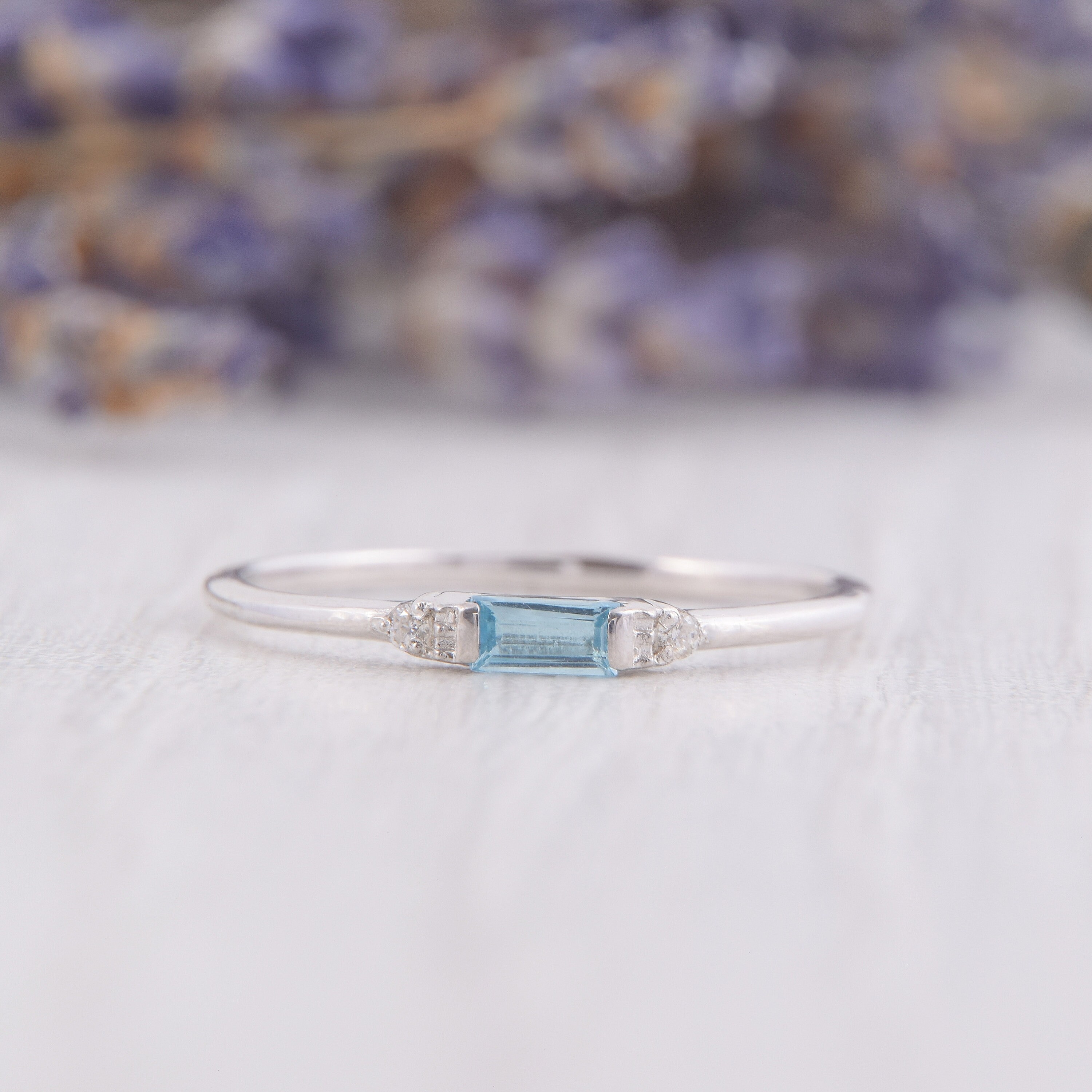 Zierlicher Topas SilberRing Damen Topas Versprechensring | Etsy