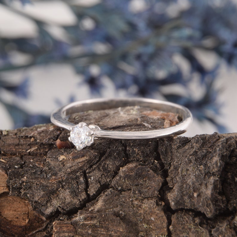 Small Minimalist Womens Silver Ring Delicate Promise Ring - Etsy