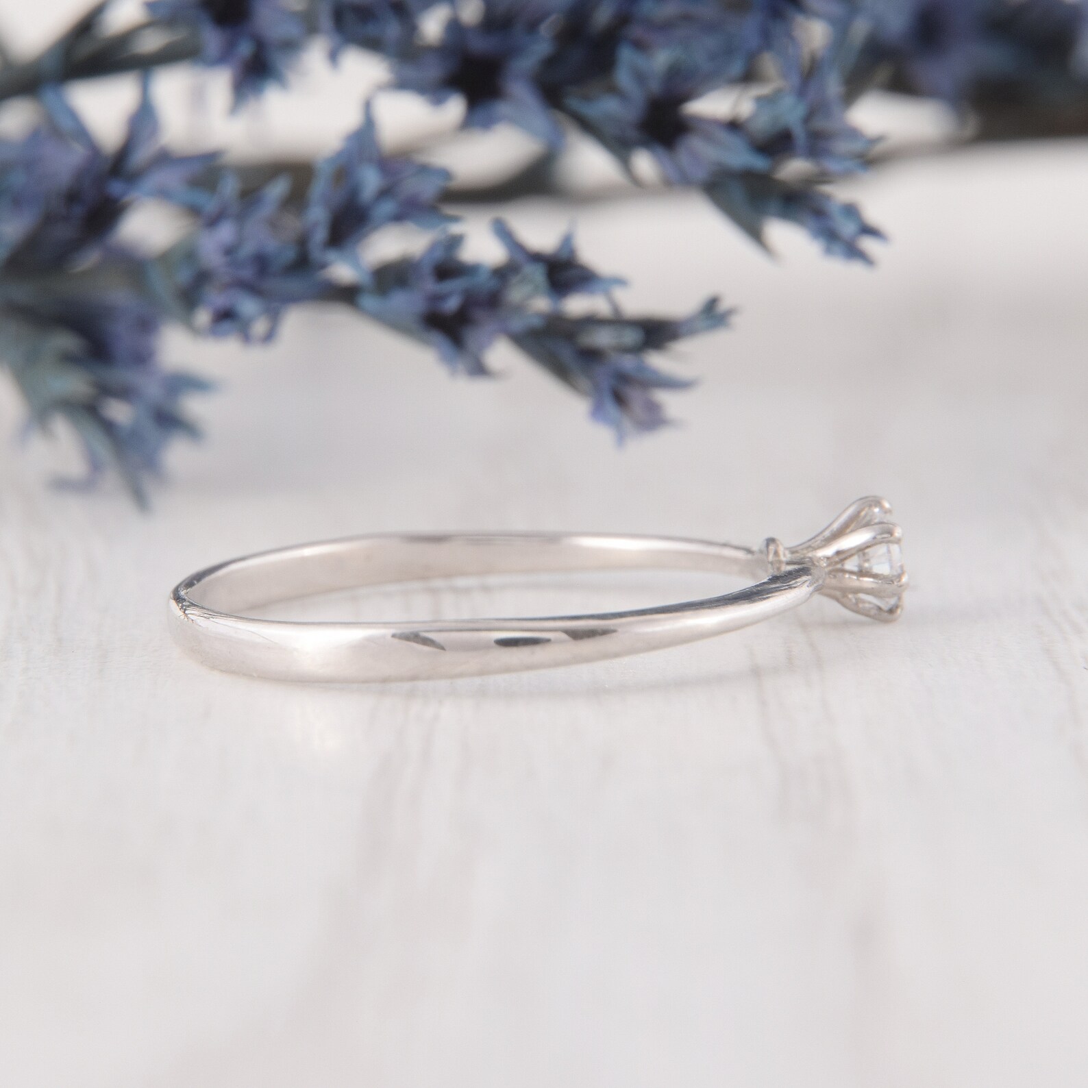 Small Minimalist Womens Silver Ring Delicate Promise Ring | Etsy