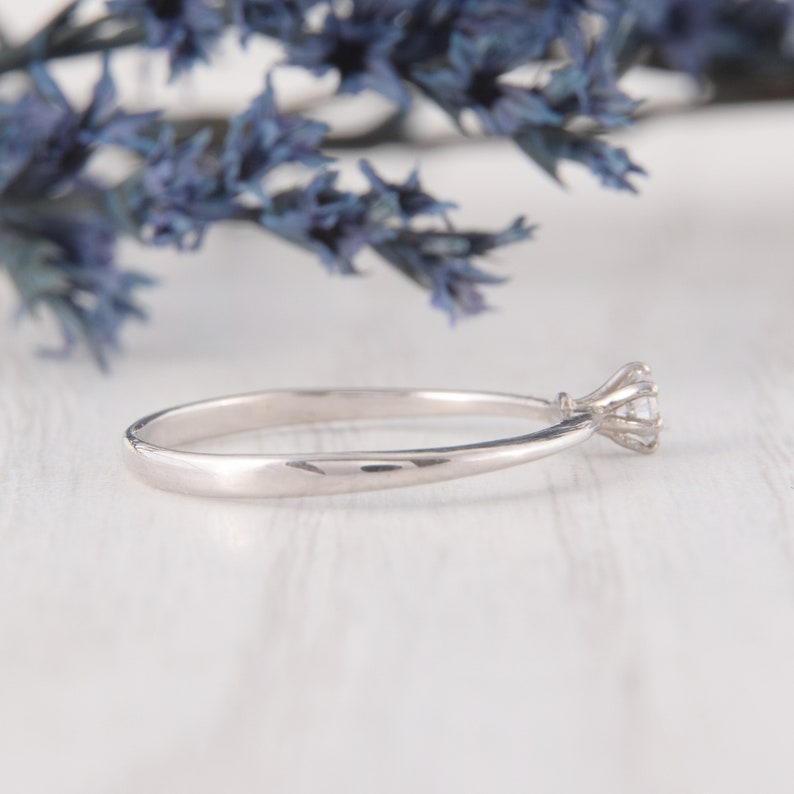 Small Minimalist Womens Silver Ring Delicate Promise Ring | Etsy