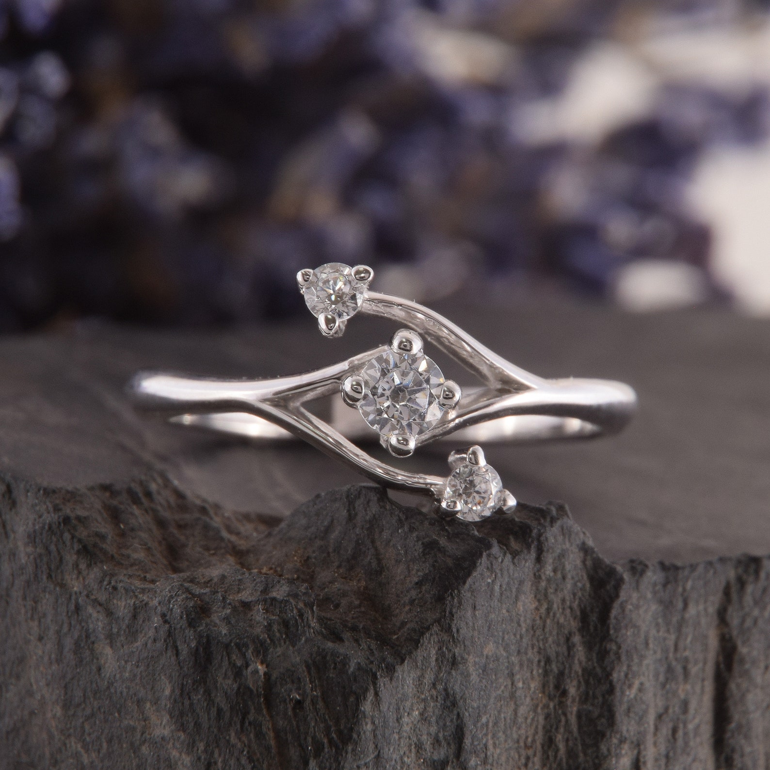 Silver Dainty Promise Ring for Her Womens Promise Ring Art - Etsy