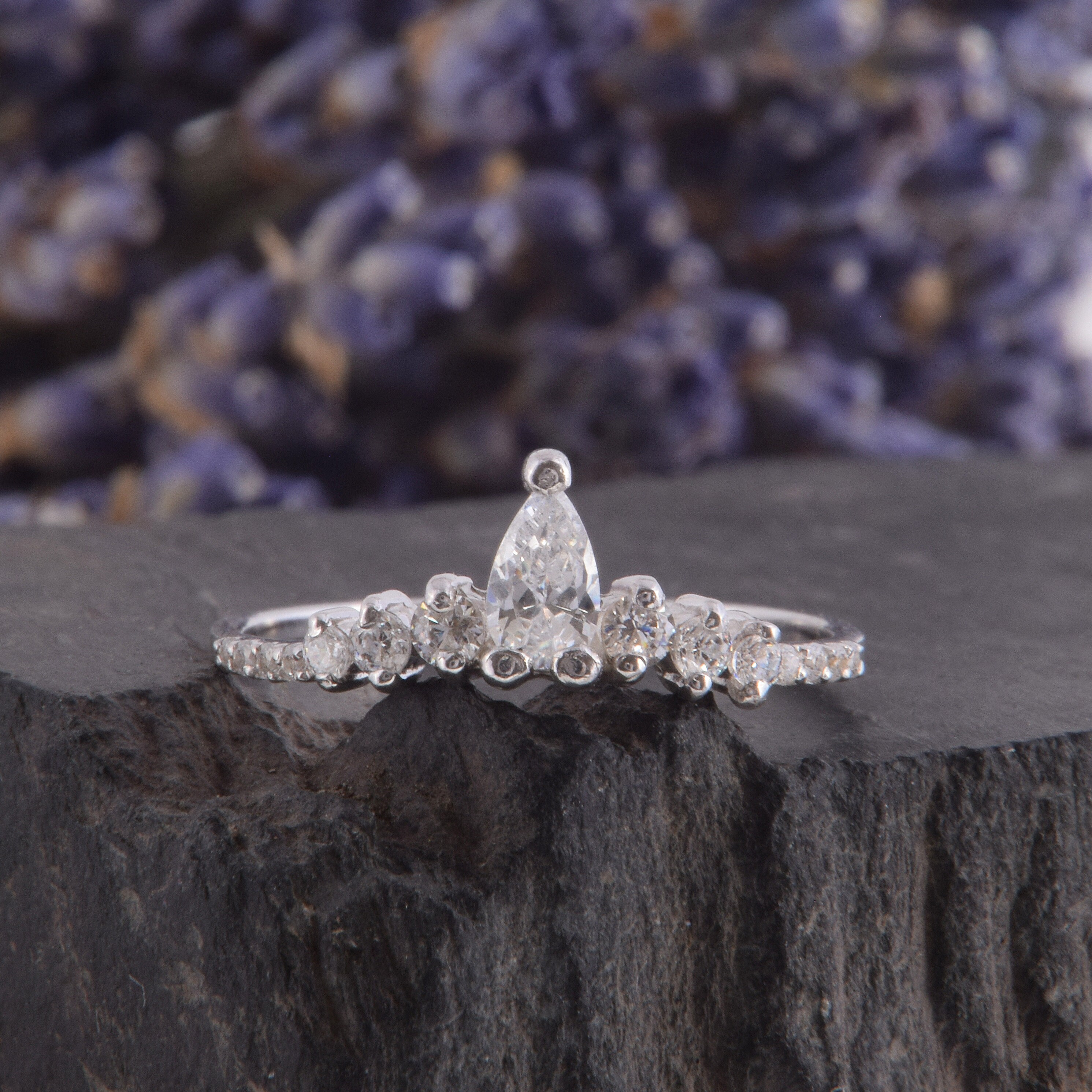 925 sterling silver antique style art deco curved crown | Etsy