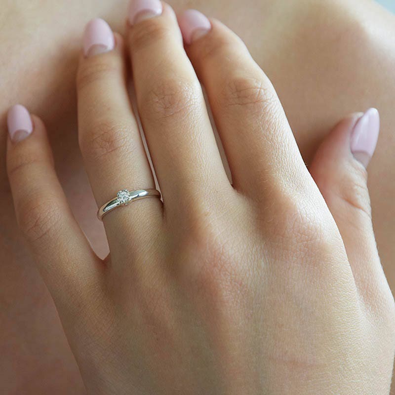 Simple Womens Silver Promise Ring Dainty Promise Ring | Etsy