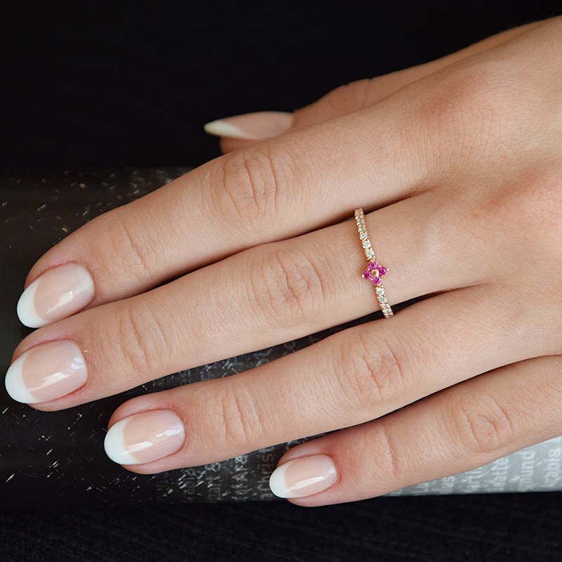 Ruby Engagement Ring Ruby Ring Gold Rose Gold Engagement | Etsy