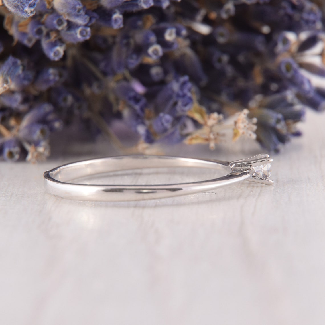 Womens Dainty Silver Ring Small Promise Ring Simple Silver | Etsy