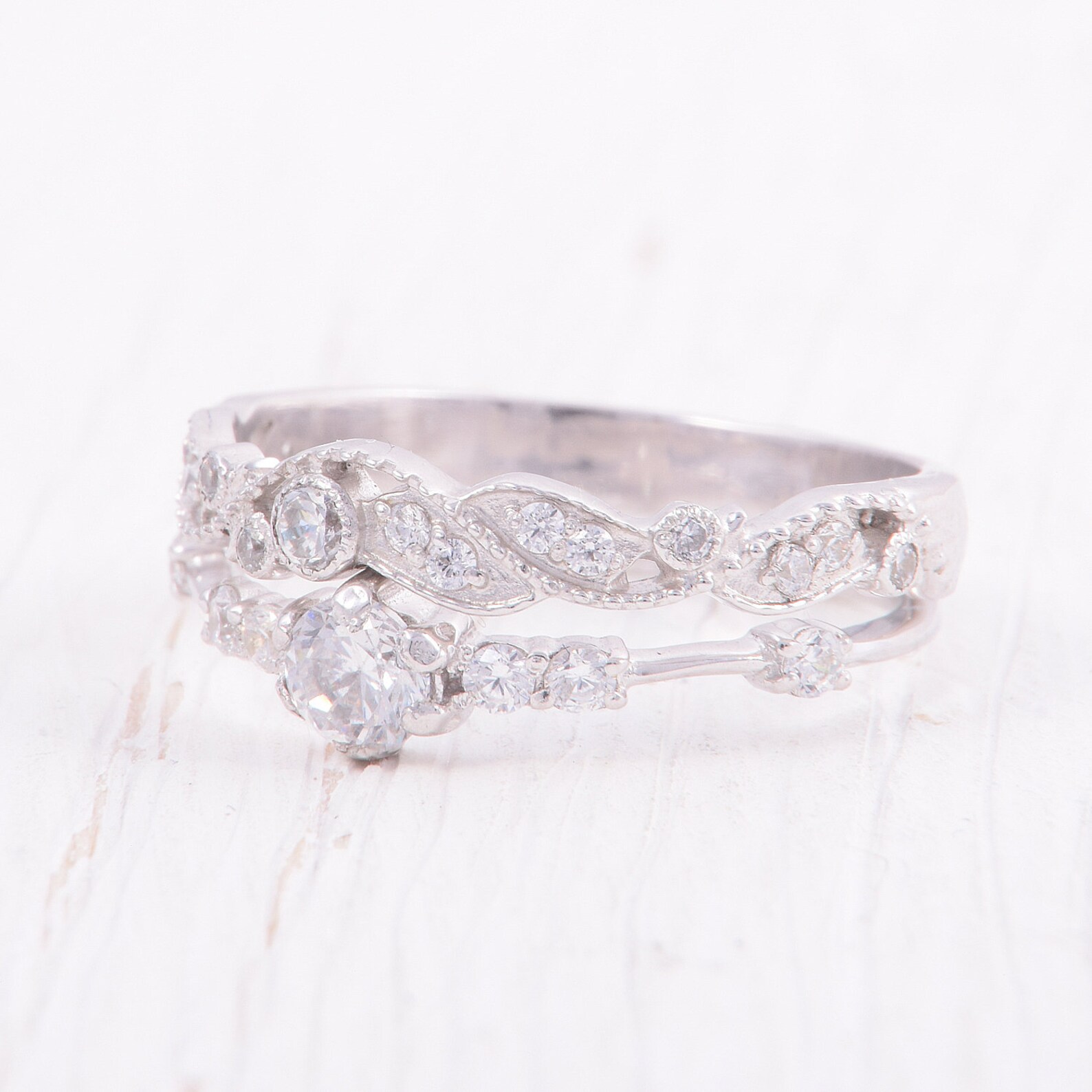 Art Deco Rings Art Deco Wedding Set Wedding Rings Set - Etsy