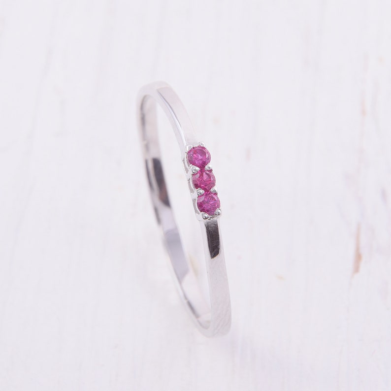 Small Minimalist Ruby Ring Delicate Ruby Ring Dainty Ruby - Etsy